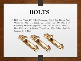 Doors & window fixture | PDF