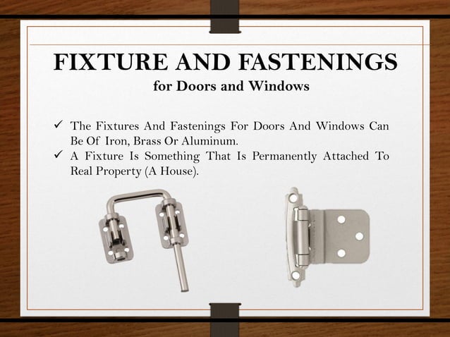 Doors & window fixture | PDF