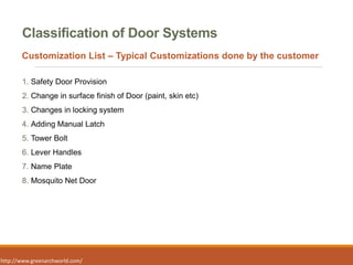 Standardization of Door Systems | PPT