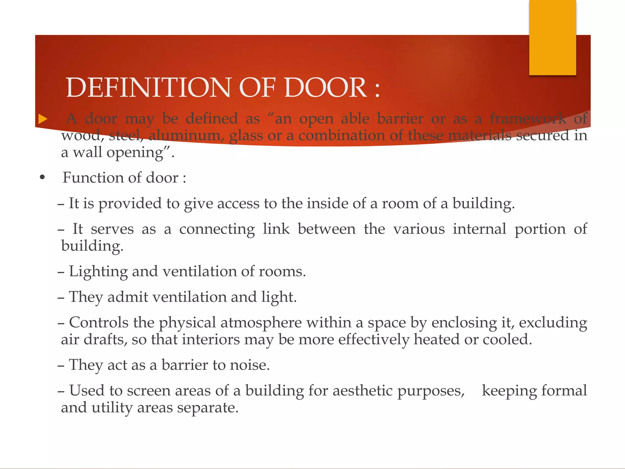 DOORS, WINDOW ppt.pptx