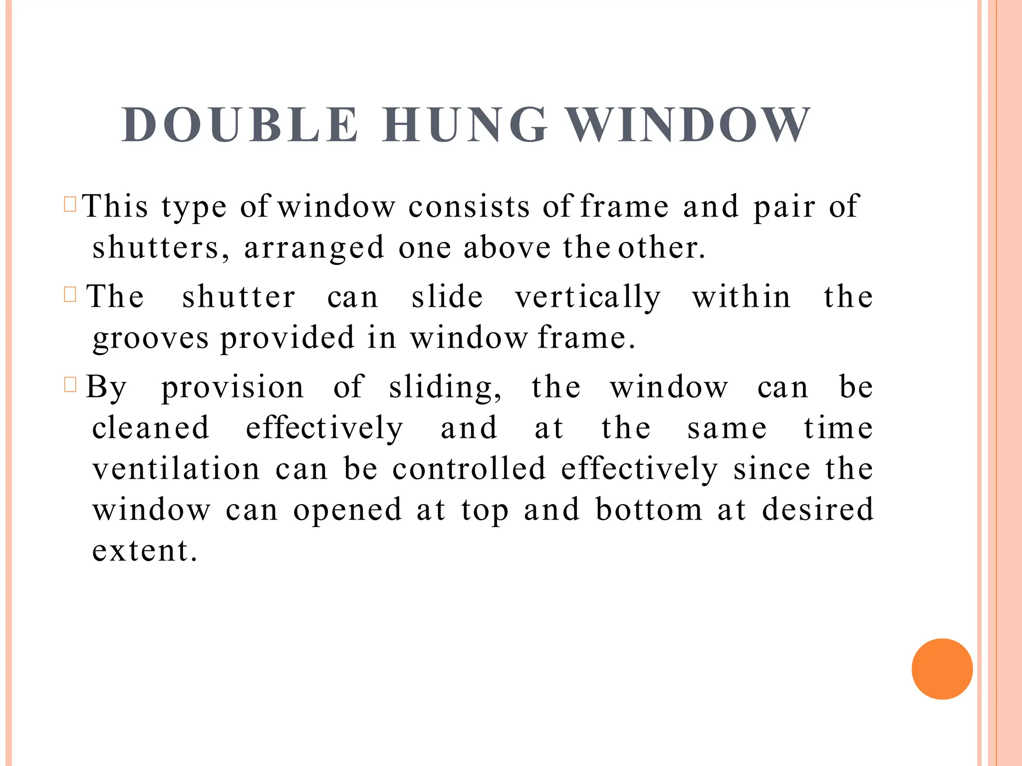 types and uses of Doors and windows in building construction | PPTX