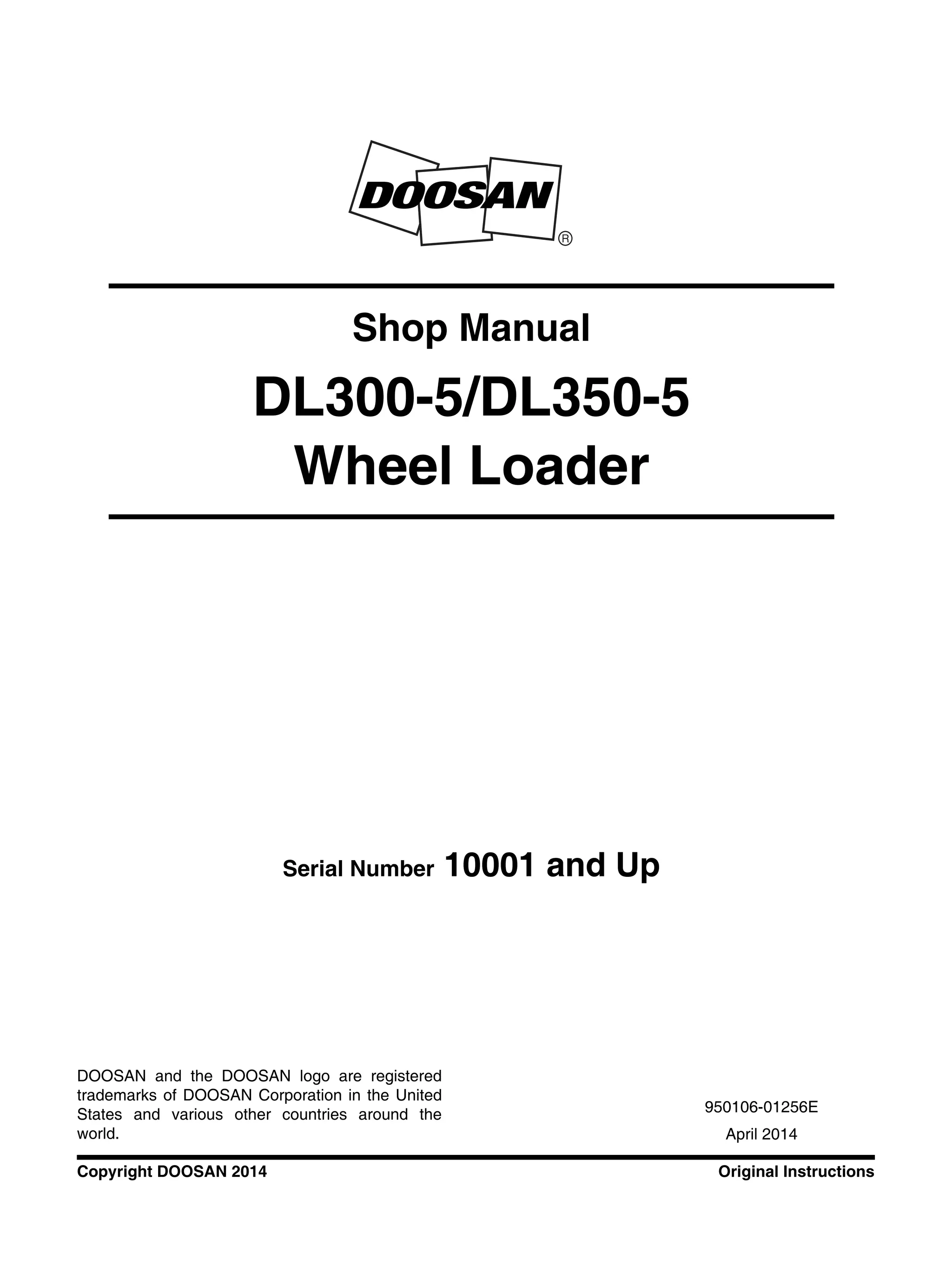 Doosan dl350 5 wheel loader service repair manual | PDF
