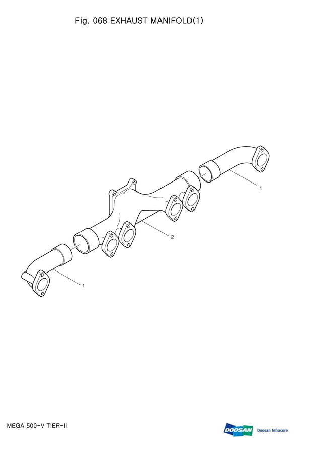 Doosan mega 500 v tier ⅱ wheeled loader parts catalogue manual | PDF