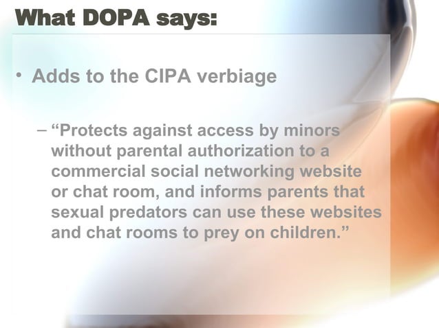 DOPA presentation | PPT | Social Networking | Internet
