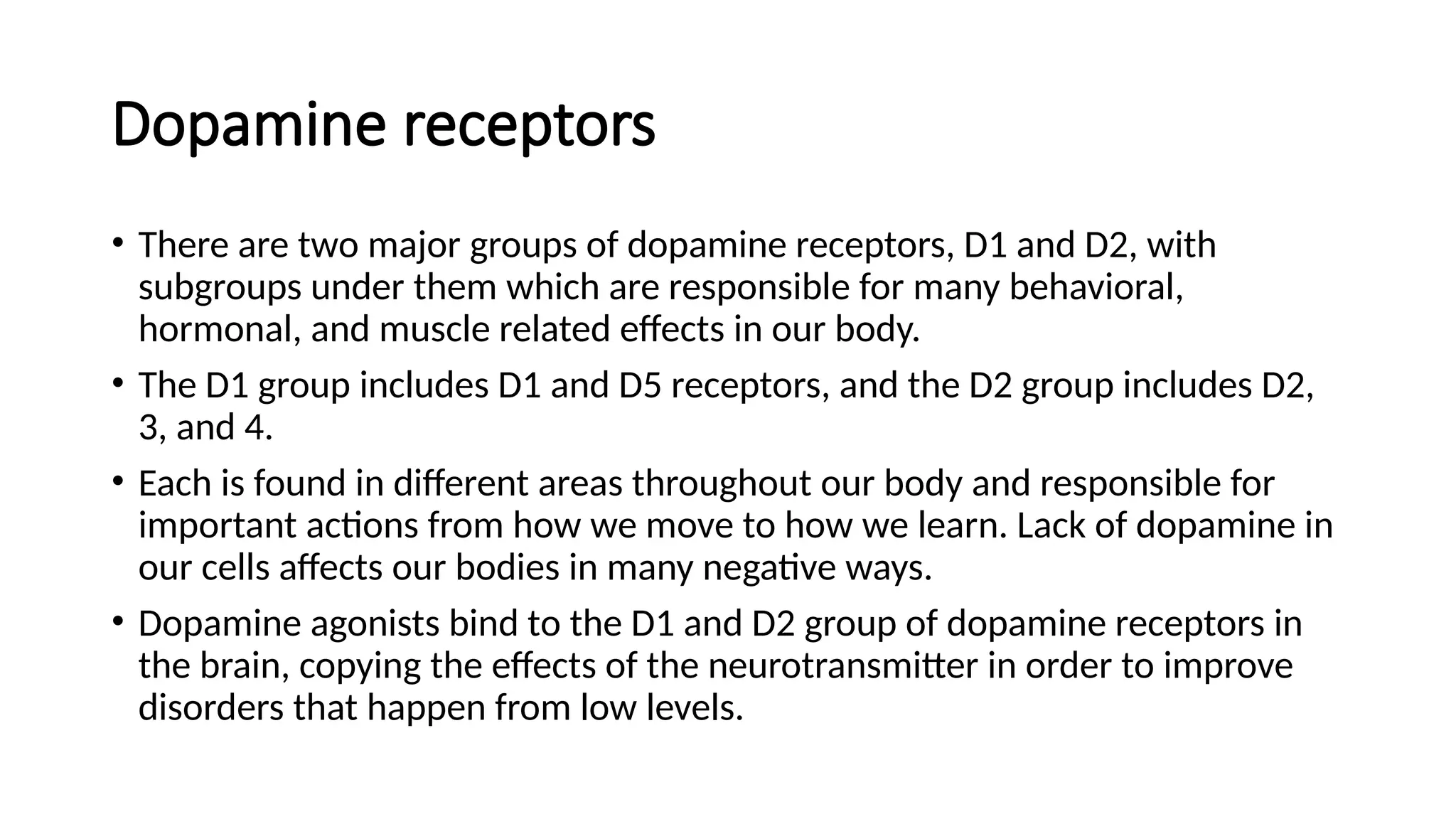 Dopamine- the role in psychology and medicine | PPTX