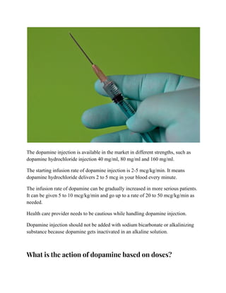 Dopamine injection uses.pdf.pdf | First Aid | Injuries