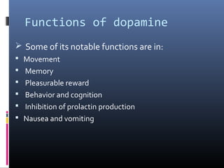 Dopamine Receptors by Manisha | PPT