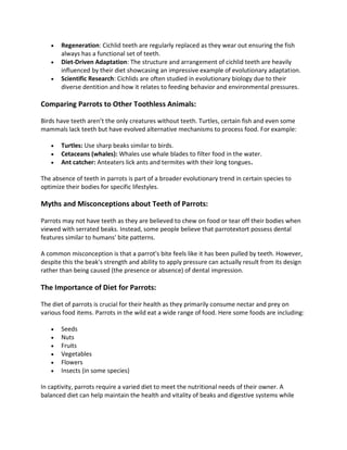 Do Parrots have Teeth: Why Don’t Parrots Have Teeth | PDF