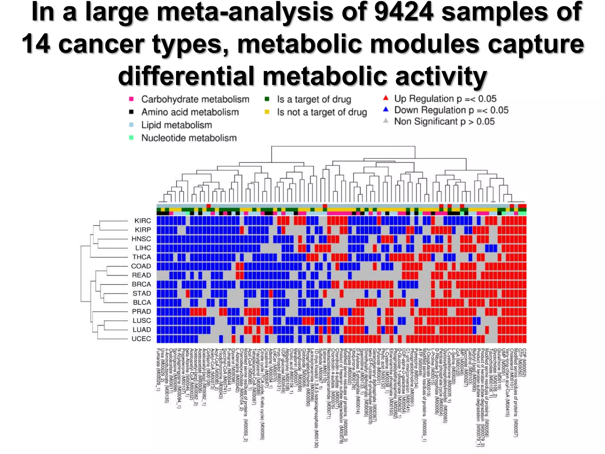 Differential metabolic activity and discovery of therapeutic targets ...