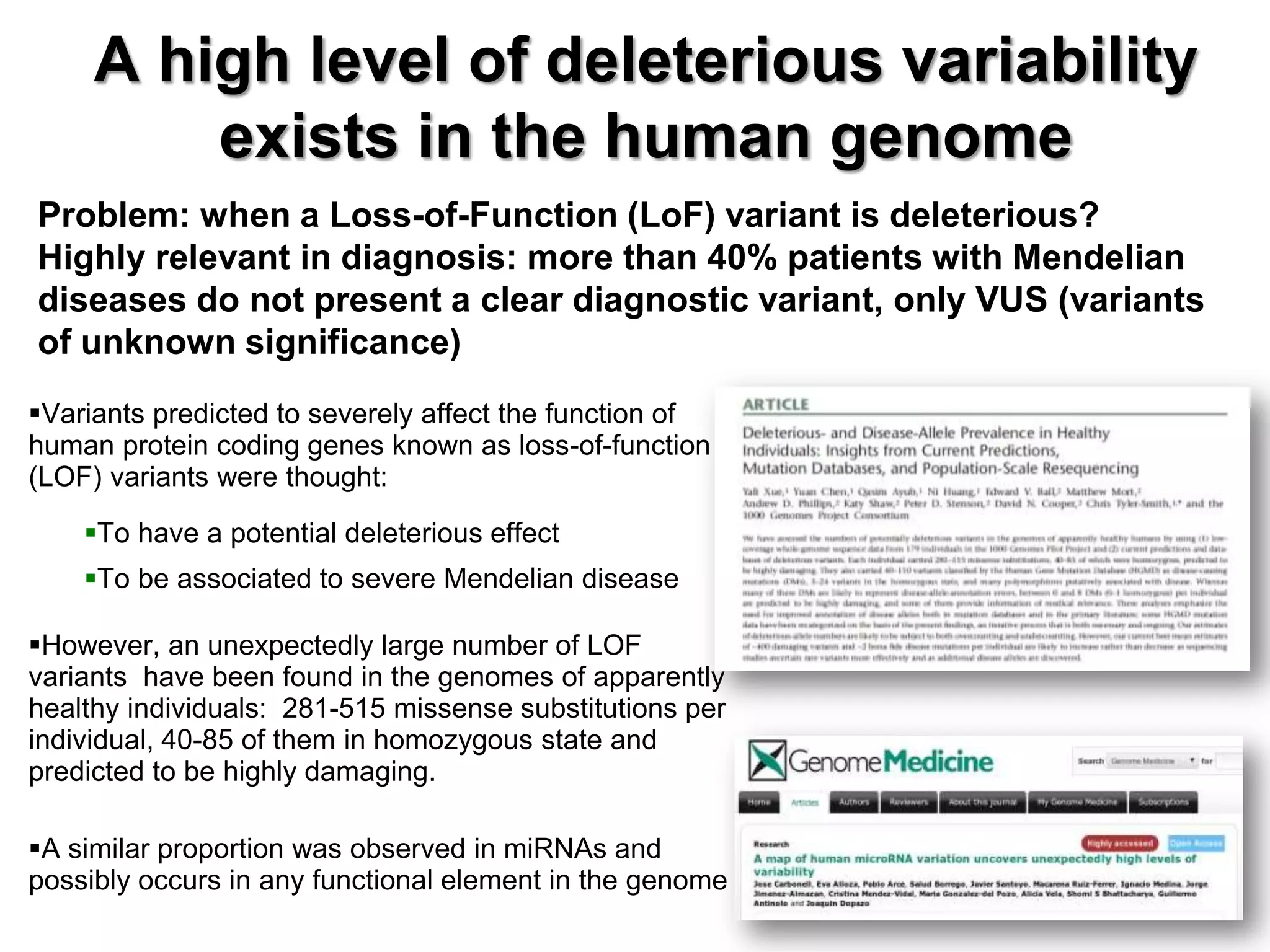 A look at the human mutational load from the systems biology ...