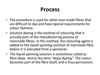 Dope polyester fibers and fabric Dyeing.ppt
