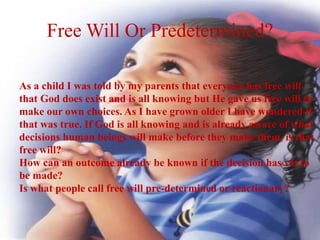 Do people have free will | PPTX