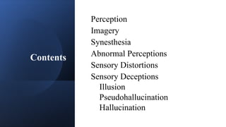 disorders of perception | PPTX