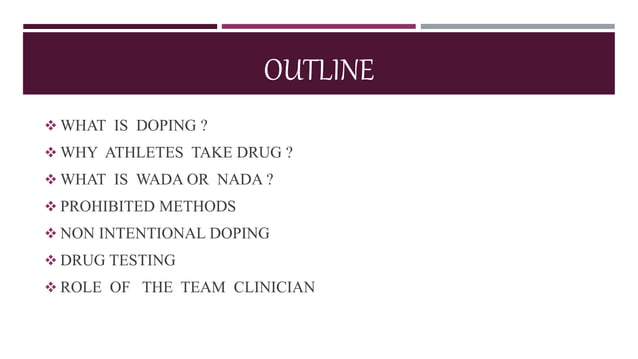 DOPE TESTING.pptx | Blood Disorders | Diseases and Conditions
