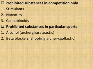 Dope tests,drugs & athletes | PPTX