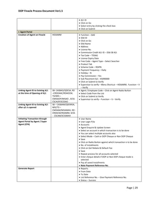 Dop finacle process document ver1.5 | DOCX
