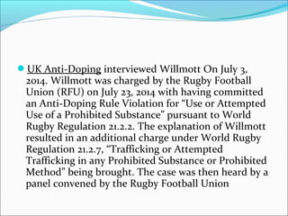 Doping Ban Of Amateur Rugby Union Player Doubled By CAS | PPT