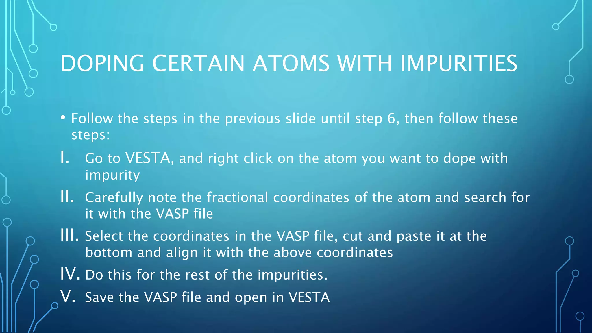 Doping crystal structures using vesta.pptx