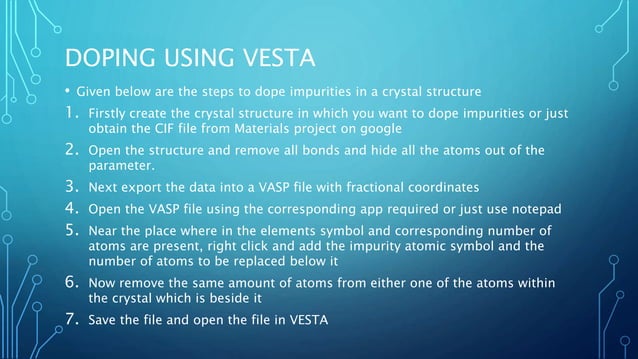 Doping crystal structures using vesta.pptx