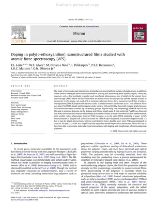 Doping in poea nanostructured films studied with atomic force ...