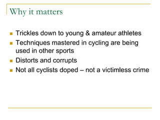 Doping in pro cycing | PPTX