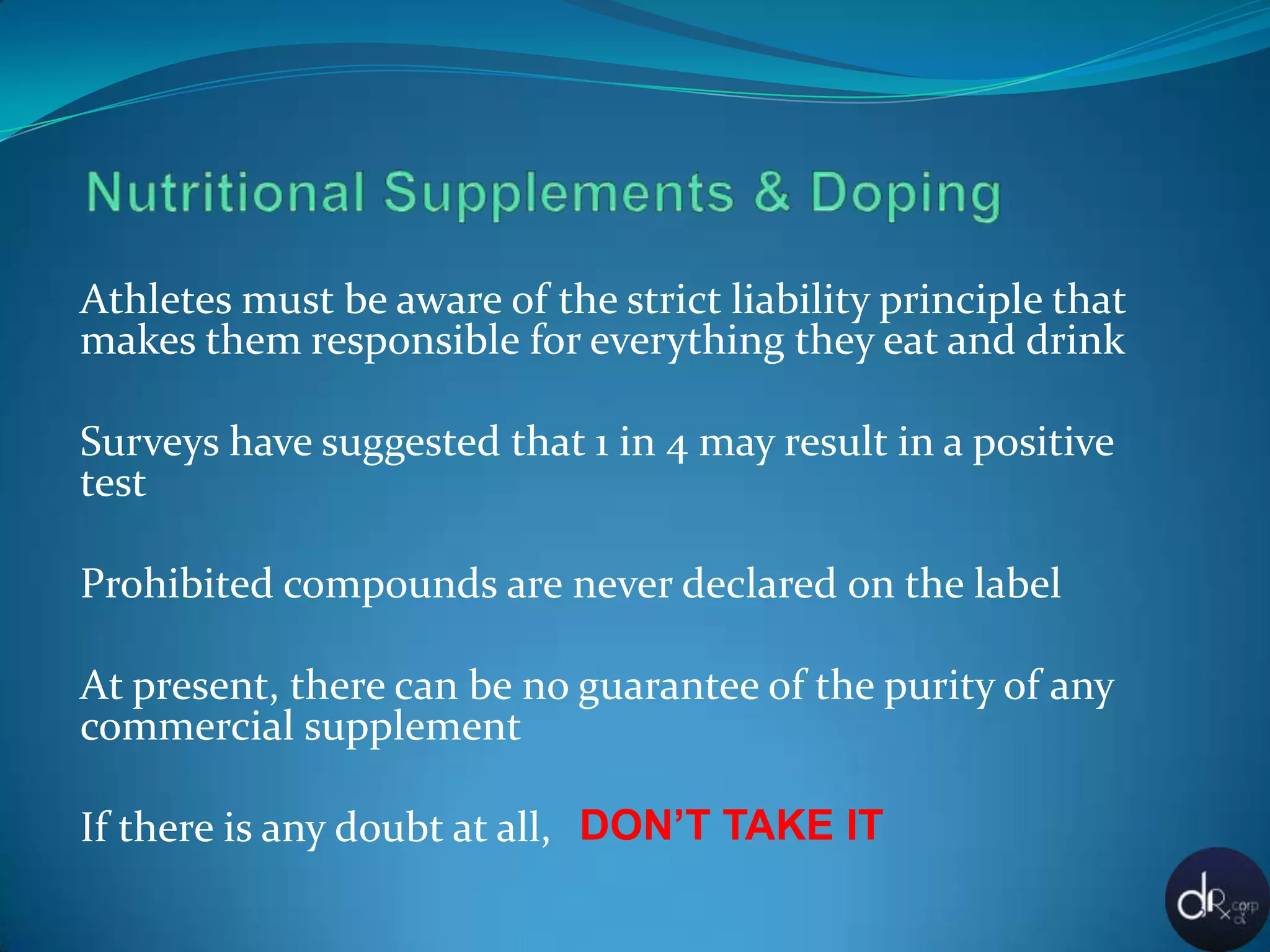 Doping in sports | PPTX
