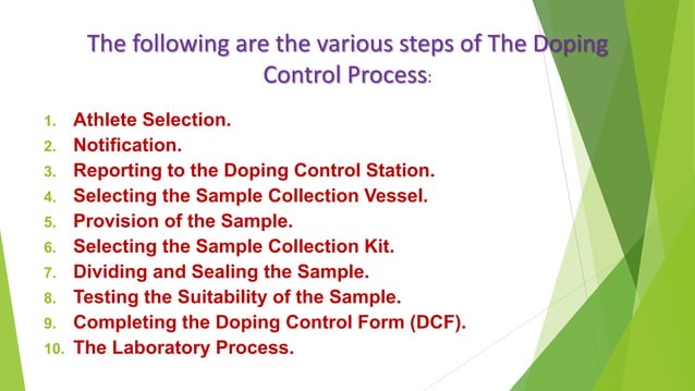 Doping in Sports dope sample collection procedure.pptx | Sports