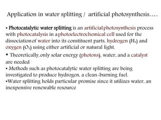 Doping of graphene and its application in photo electrochemical water ...