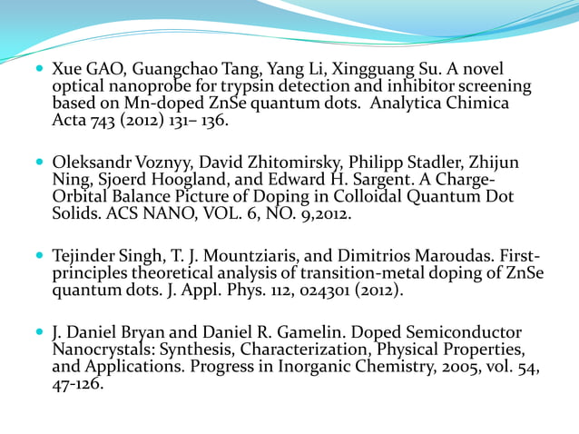 Doping the quantum dots | PPT
