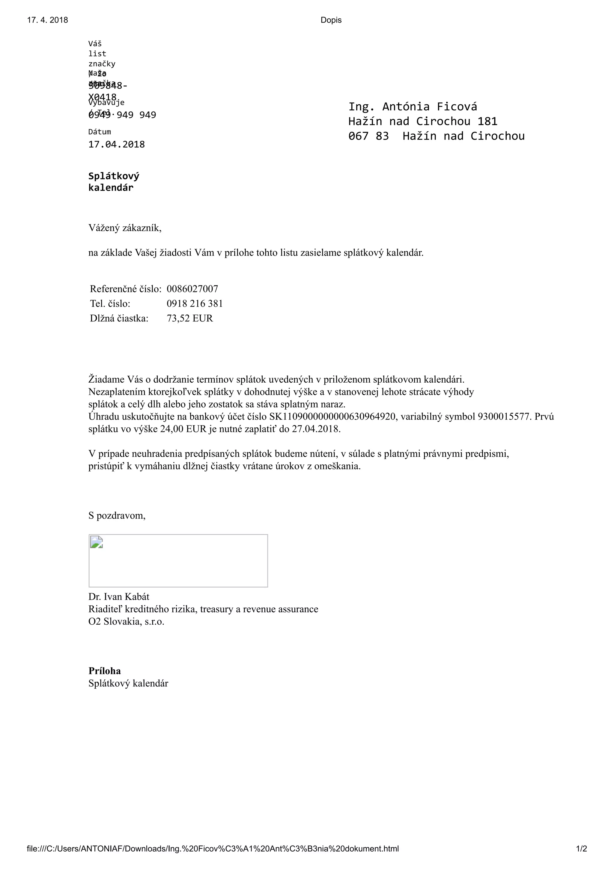 Dopis111= REPAY CALENDAR | PDF