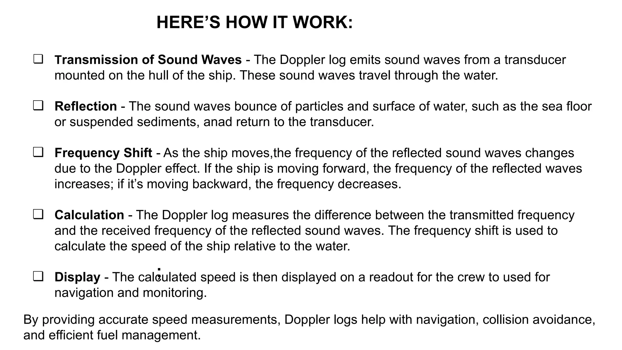 DOPPLER Log presentation in maritime educ | PPTX