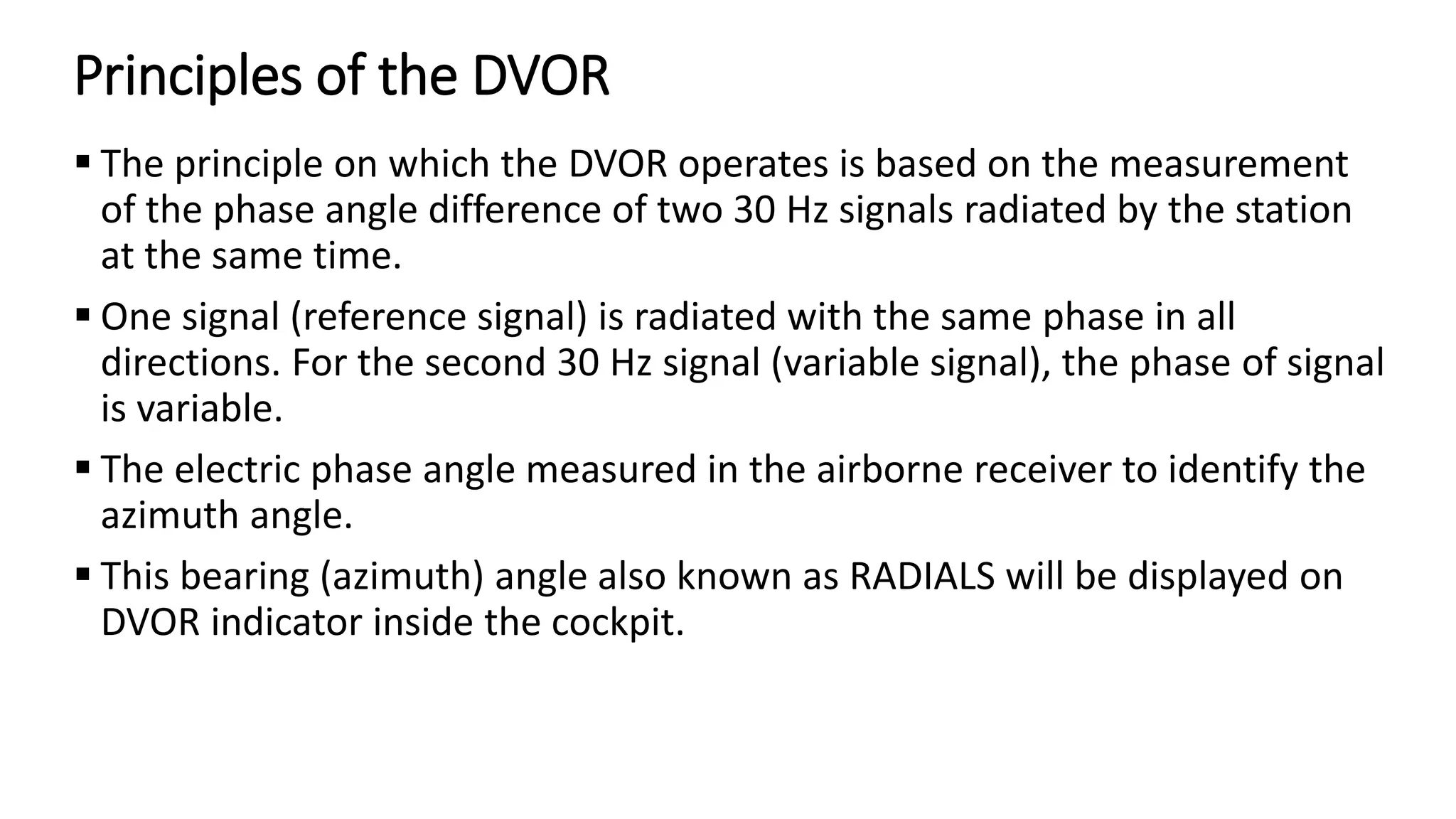 Doppler VHF Omni Directional Range (DVOR) | PPTX