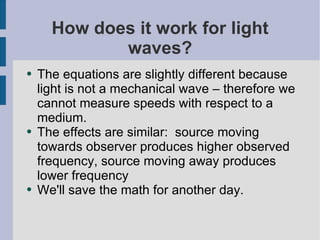 Doppler Effect with math | ODP