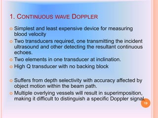 Doppler Ultrasonography And Advancements in USG | PPTX