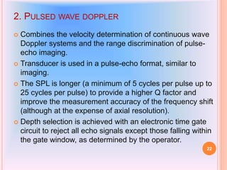 Doppler Ultrasonography And Advancements in USG | PPTX