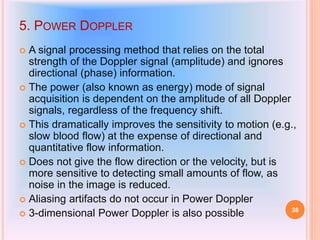 Doppler Ultrasonography And Advancements in USG | PPTX