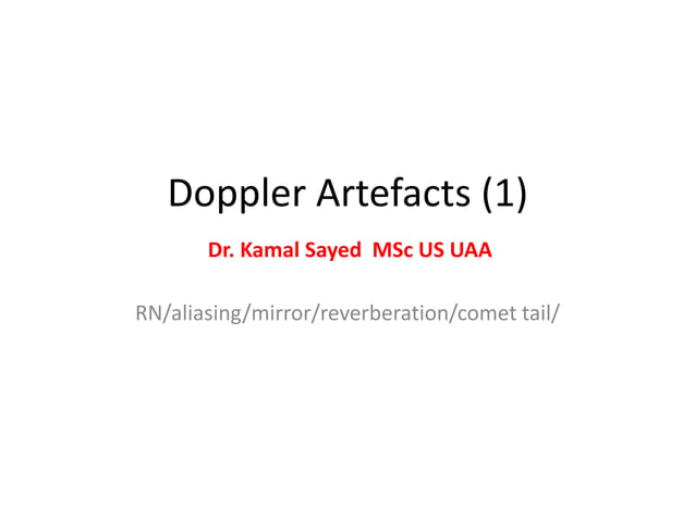 Doppler artefact (1) | PPTX | Digital Audio | Computer Software and Applications