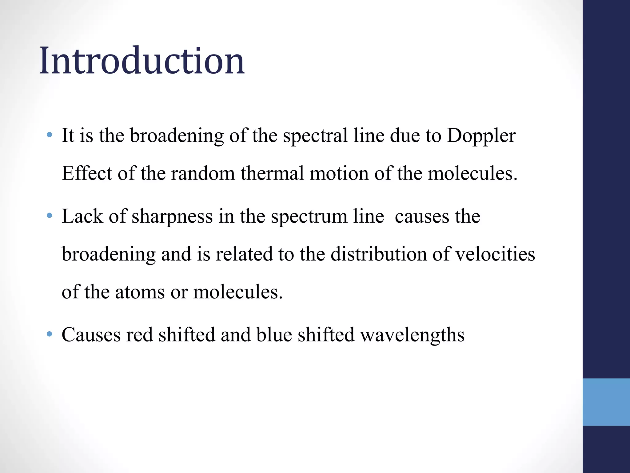 Doppler broadening | PPTX