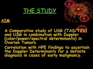 Doppler determinants in ovarian tumors | PPT