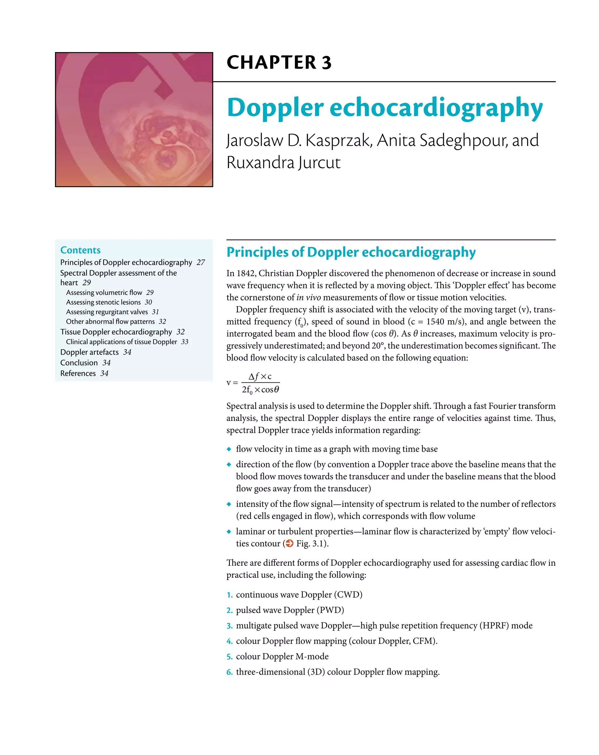 Doppler echocardiography | PDF | Heart and Cardiovascular Diseases | Diseases and Conditions