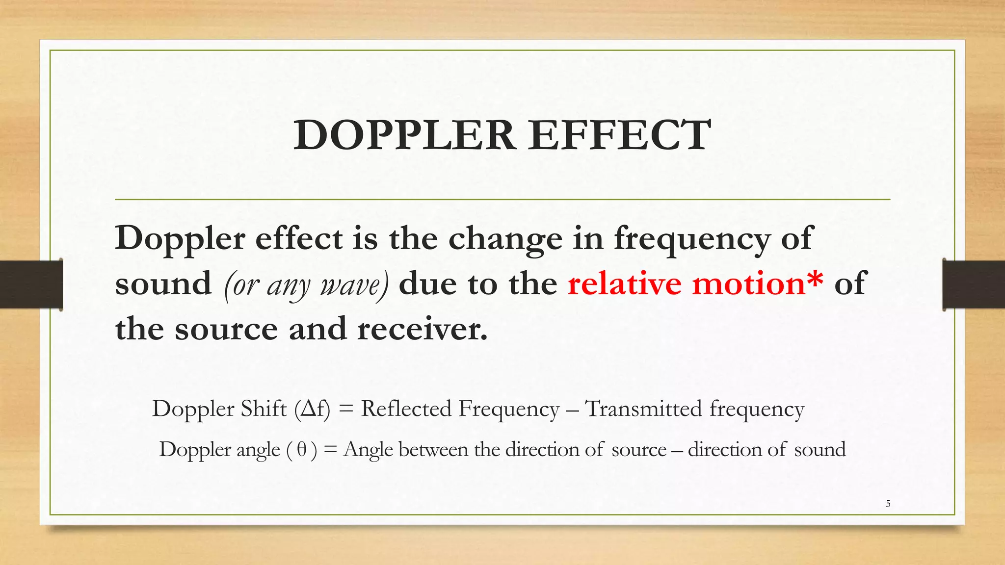 Doppler Effect - Ultrasound | PPTX