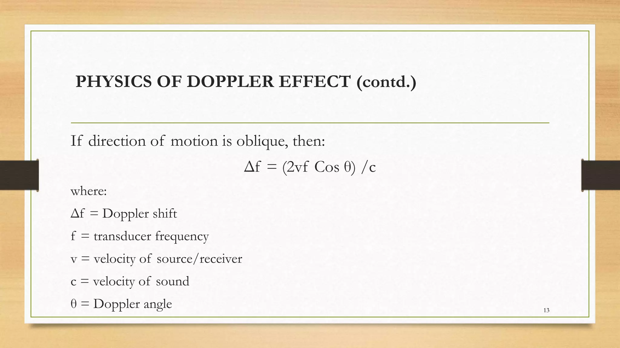 Doppler Effect - Ultrasound