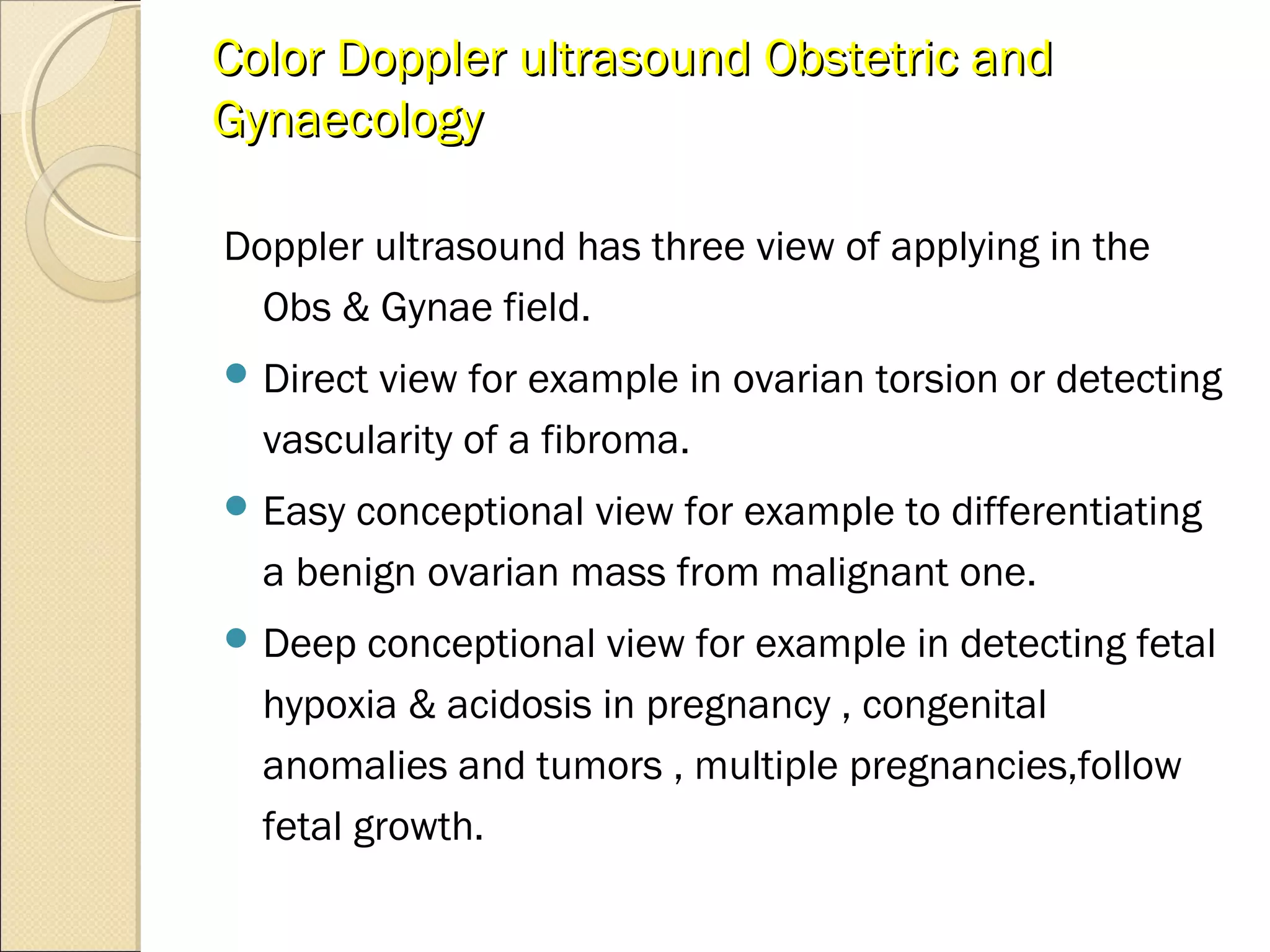 Doppler in pregnancy | PPT
