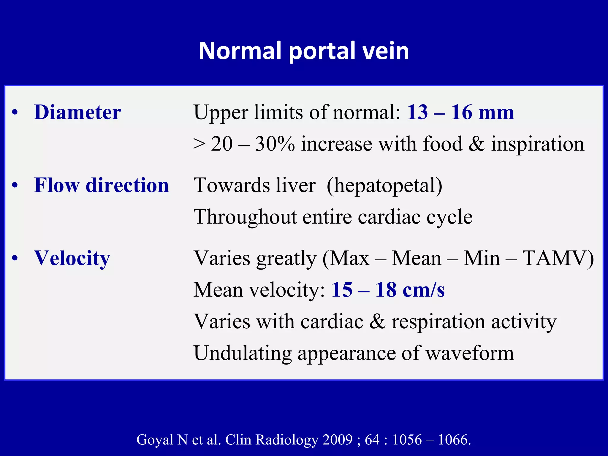 Doppler ultrasound of the portal system - Normal findings | PPTX