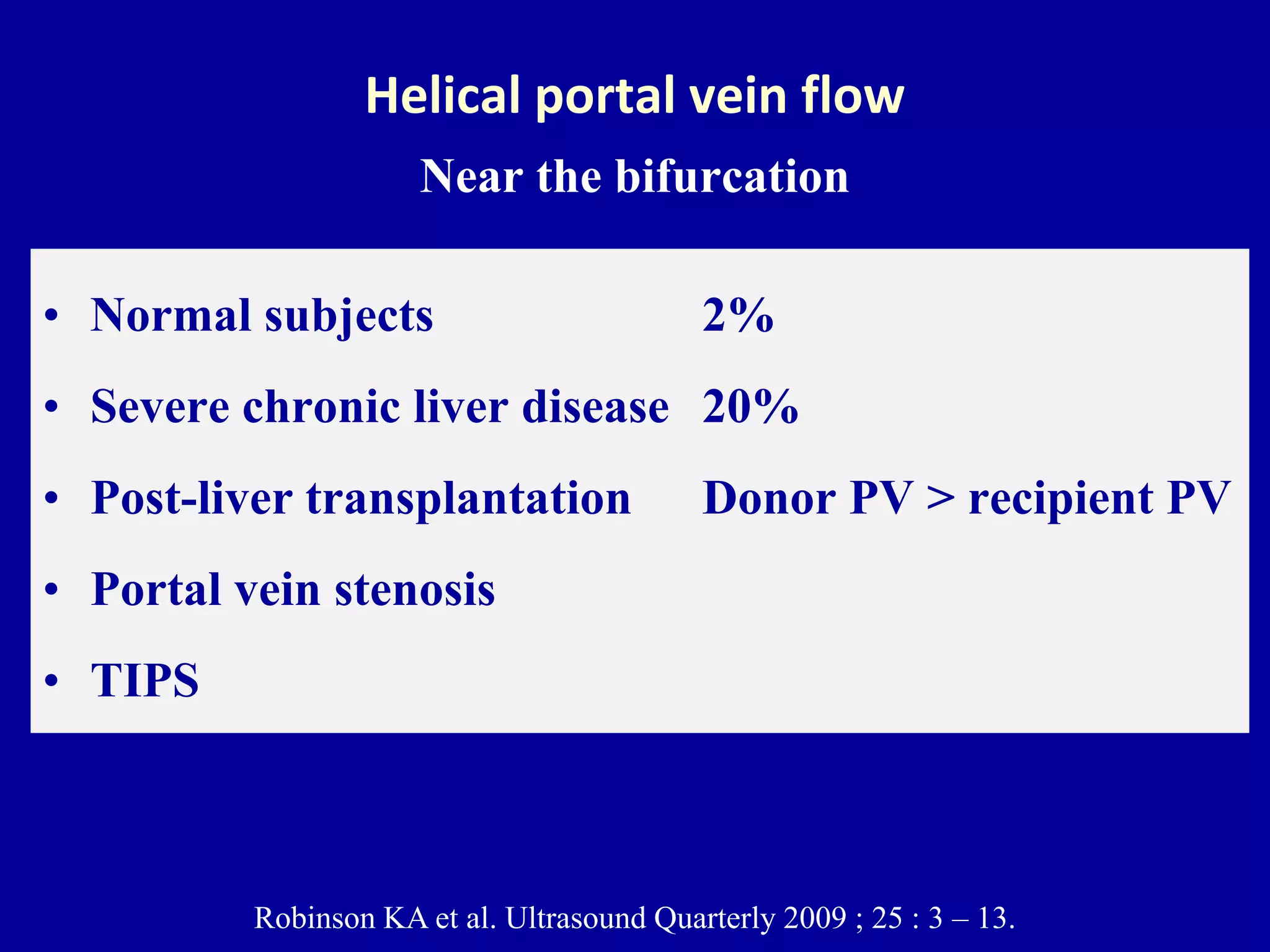 Doppler ultrasound of the portal system - Normal findings | PPTX