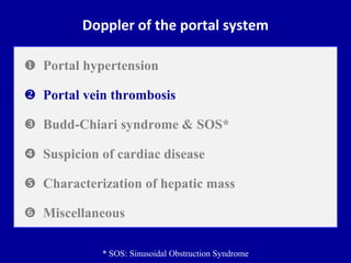 Doppler ultrasound of the portal system - Pathological findings | PPTX