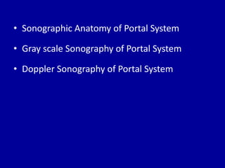 Doppler of the portal system | PPTX