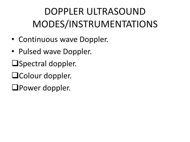 Color Doppler Ultrasound - Basic physics | PPTX | Physics | Science