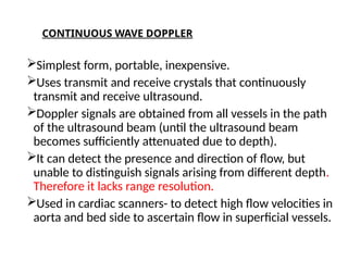 doppler physics medical imaging in human body in seminar content ppt.pptx