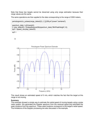 Doppler Processing Project | PDF